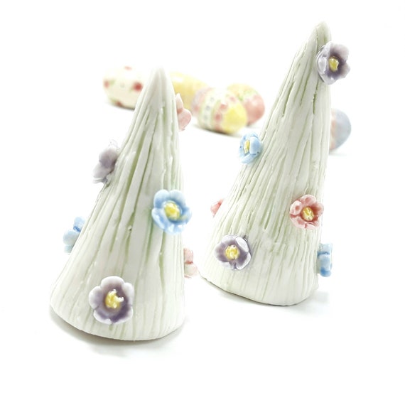 Ceramic Easter Tree Pottery Spring Decor Pastel Flower | Etsy