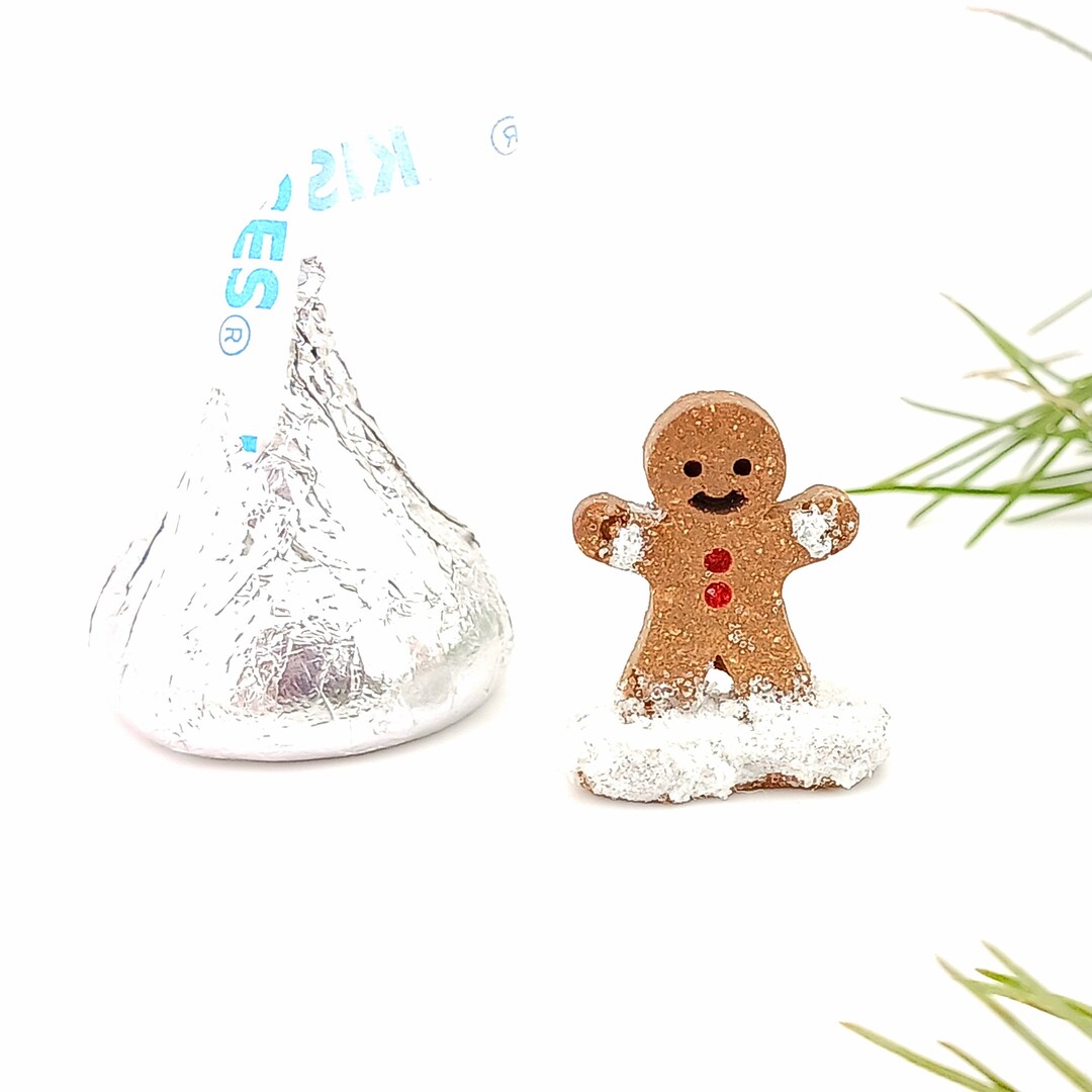 Micro Mini Ceramic Gingerbread Man, Doll House Miniature Cookie ...