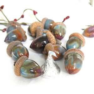 Acorns Fall Pottery Ceramic Harvest Decor Wedding Party Favors ...