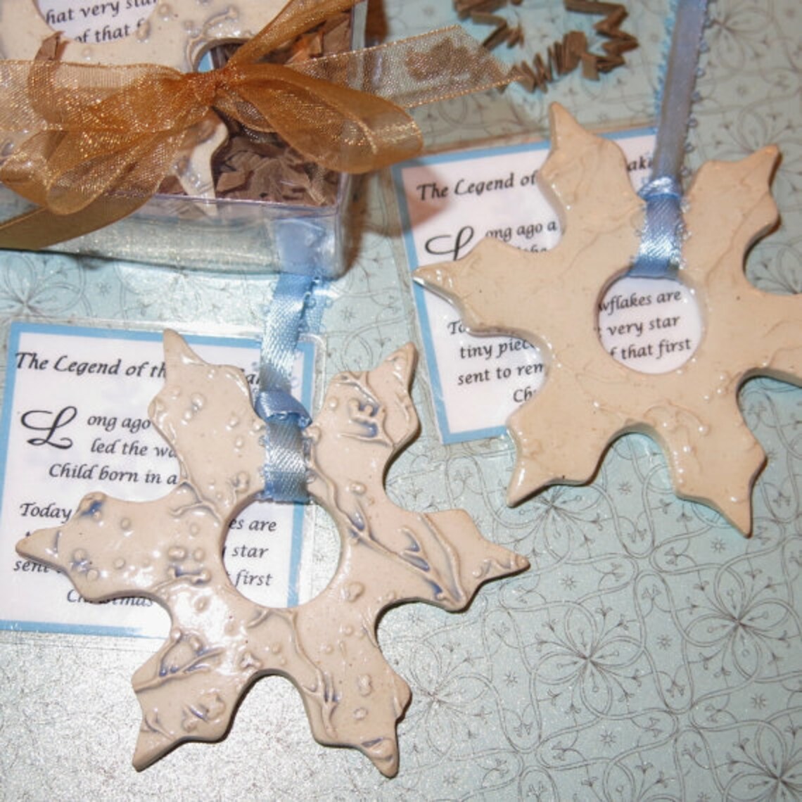 Ceramic Legend Snowflake Ornament, 1 3/8", Christian Sunday School ...