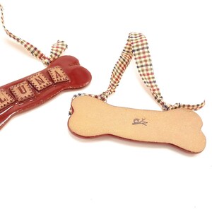 Personalized Dog Bone, Pottery Pet Ornament, Ceramic Custom Name Dog ...