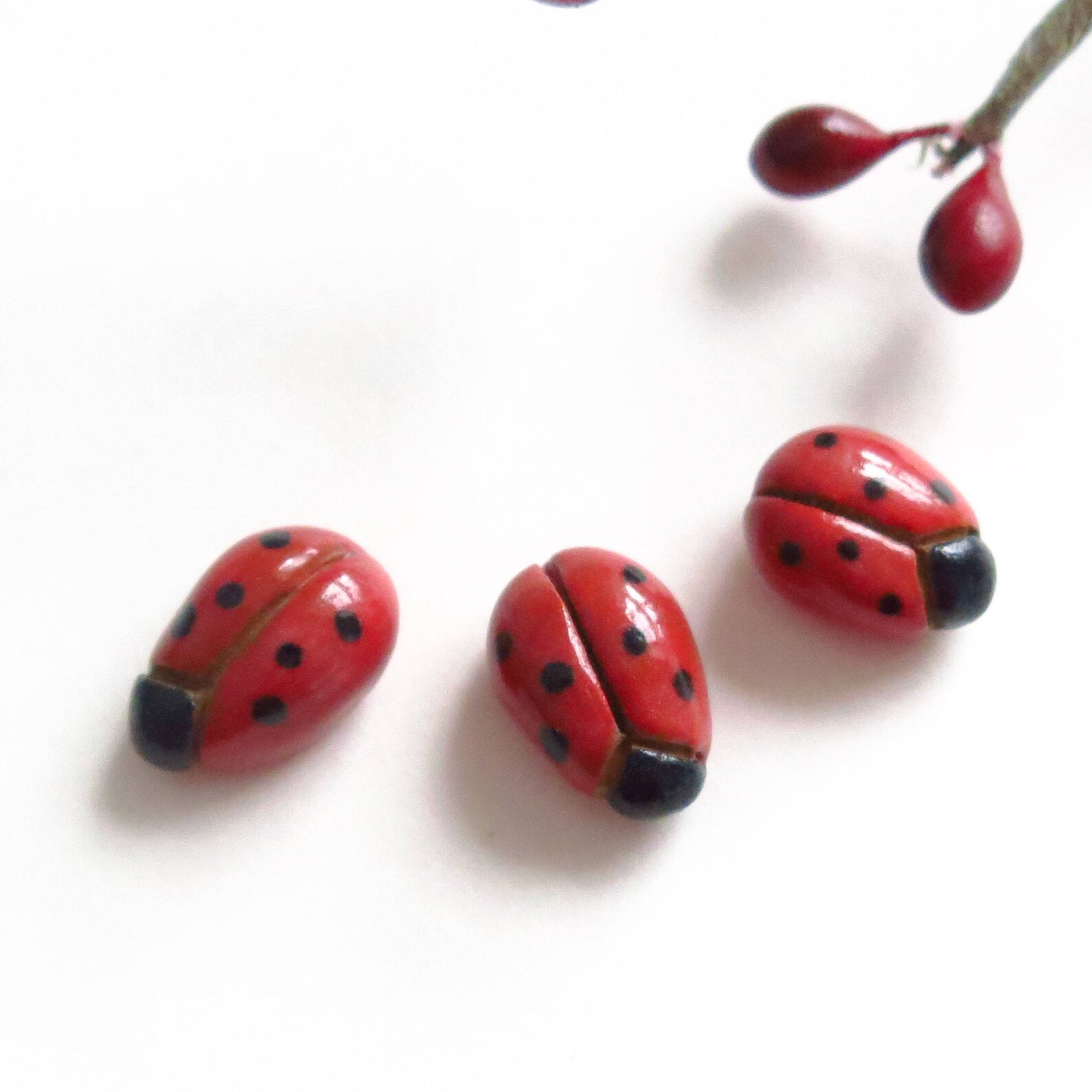 Miniature Pottery Ladybug 1 Succulent Garden Decor Sculpted | Etsy