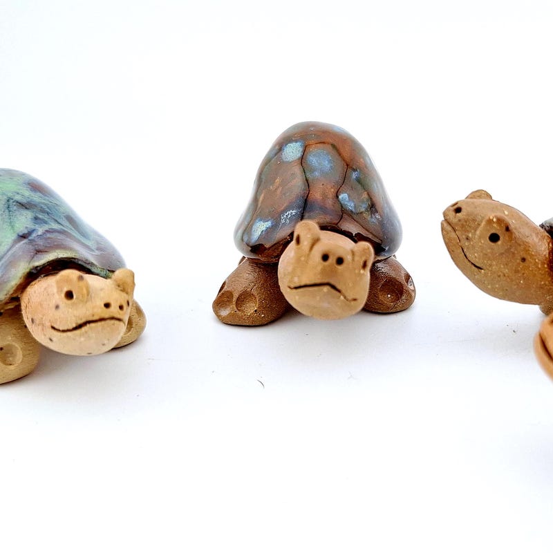 Miniature Pottery Turtle - Etsy