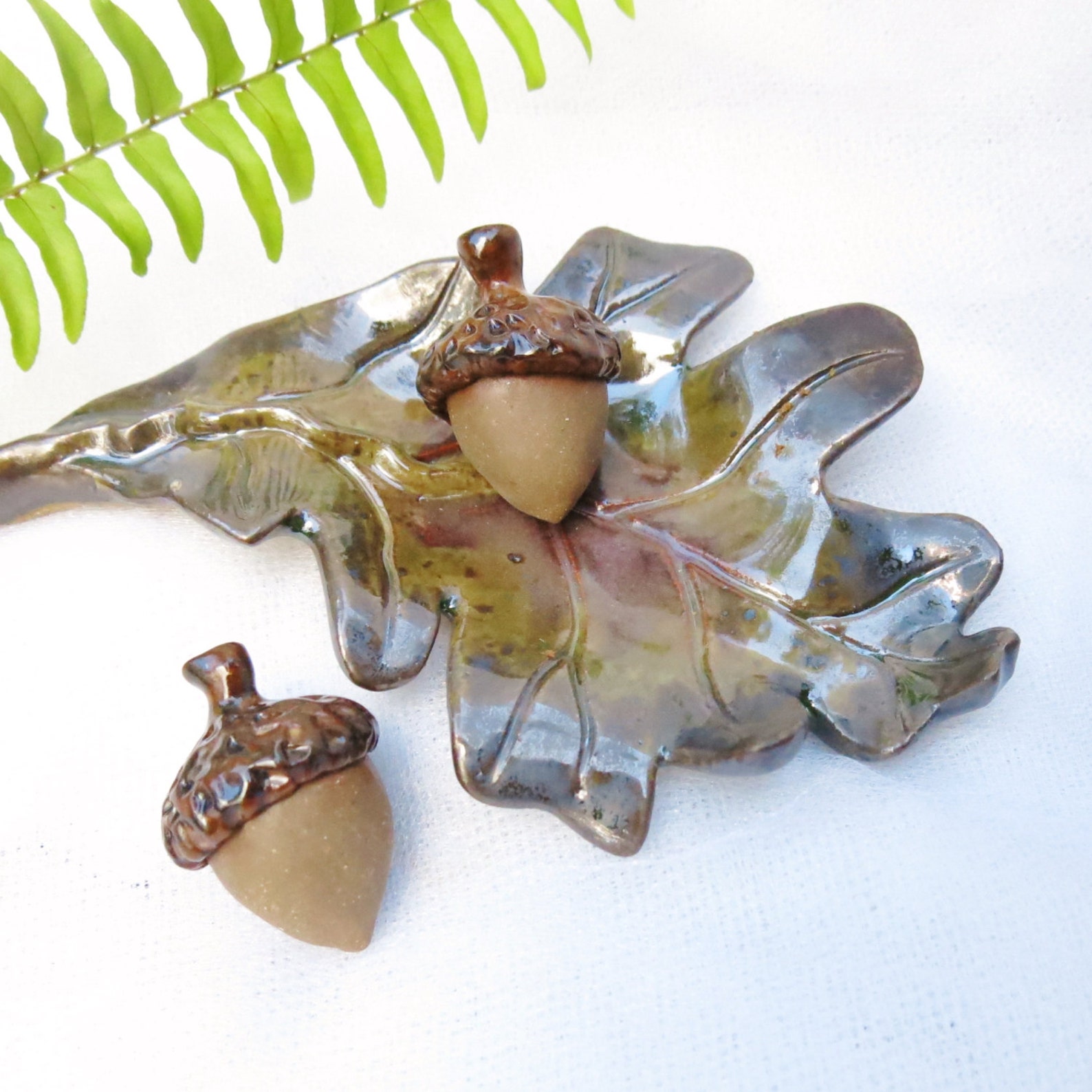Aromatherapy Essential Oils Diffuser Pottery Leaf Acorn - Etsy