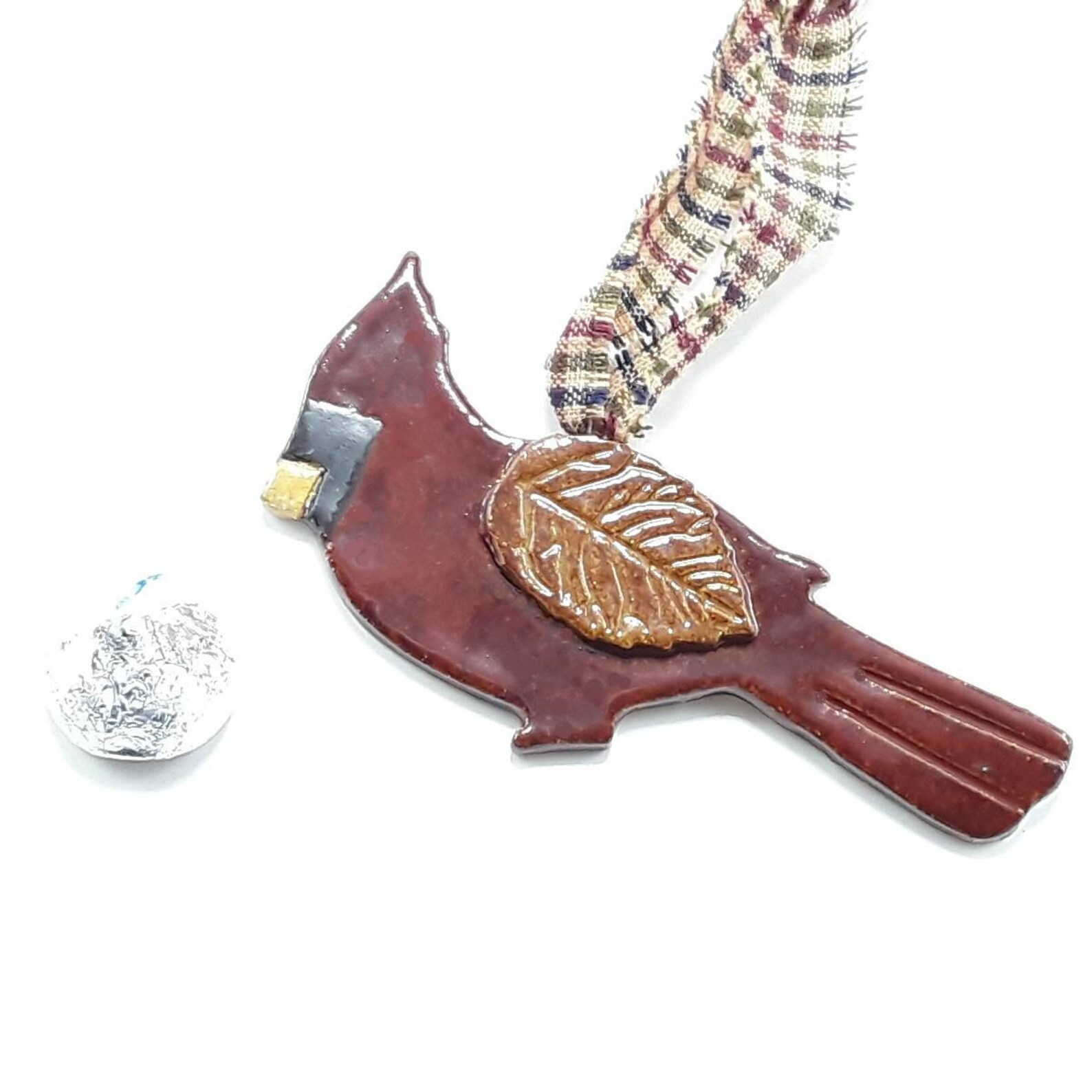 Ceramic Cardinal Ornament Pottery Winter Red Bird Theme | Etsy