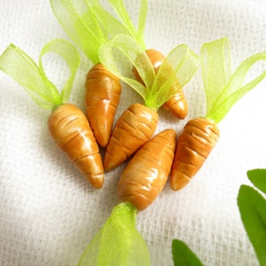 Pottery Miniature Carrot Ornament, Snowman Nose Ceramic Mini Easter ...