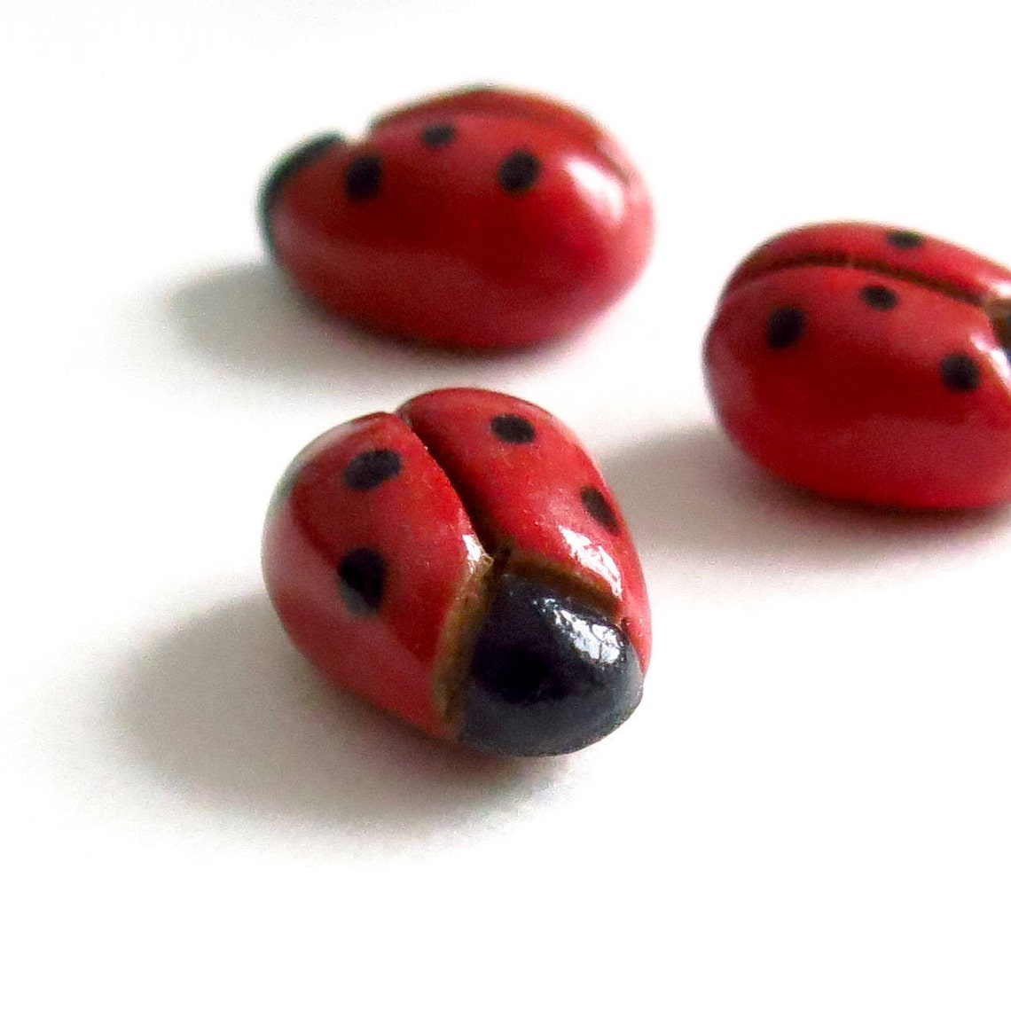 Miniature Pottery Ladybug 1 Succulent Garden Decor Sculpted | Etsy