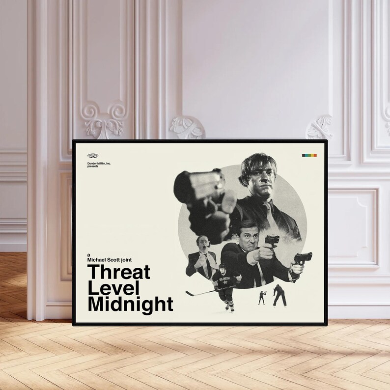Threat Level Midnight Poster, Movie Scenes Wall Art, Michael Scott ...