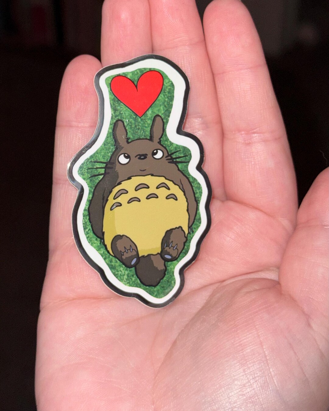 Totoro Sticker: My Neighbor Totoro With Red Heart - Etsy