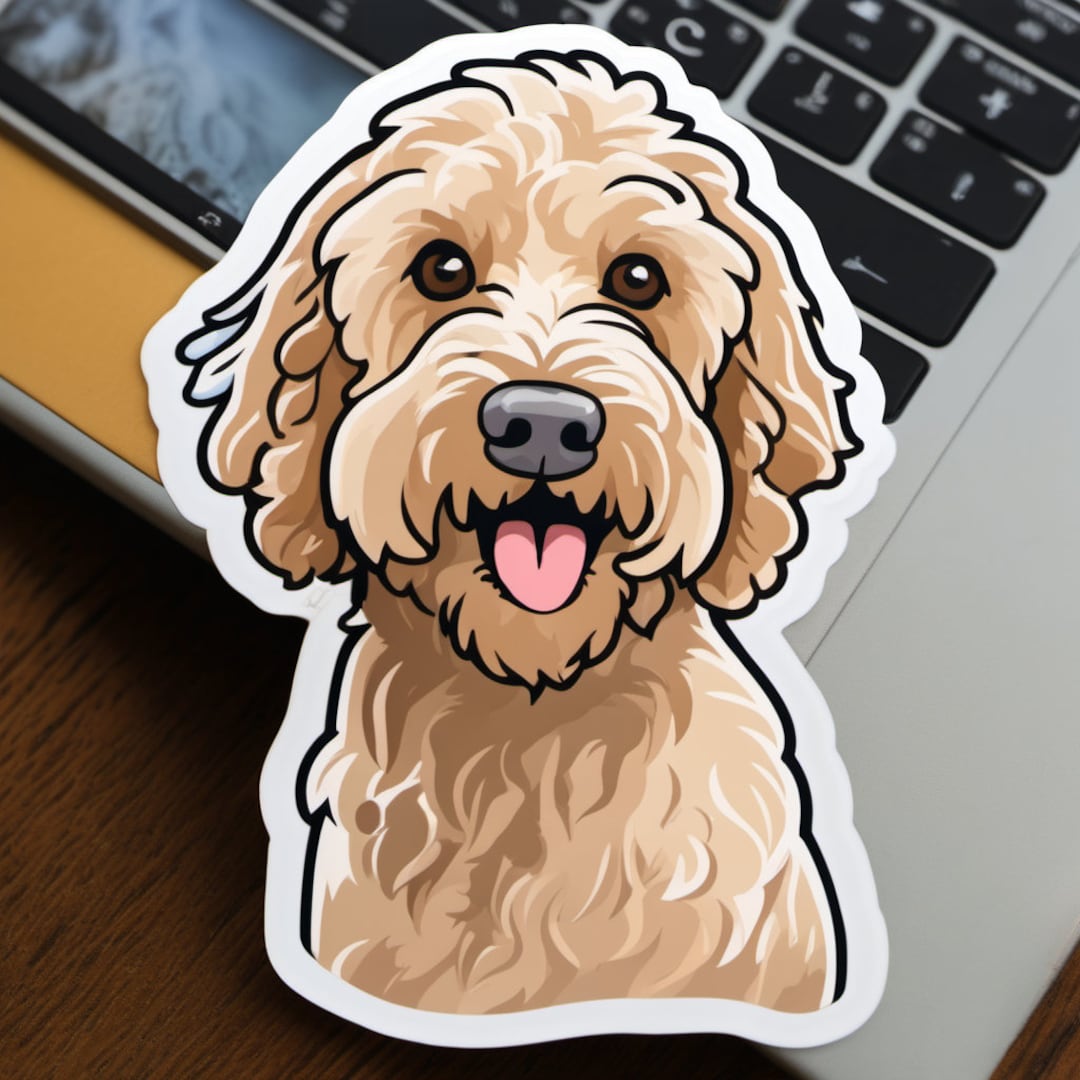 Labradoodle Dog Sticker Vinyl Sticker Waterproof Sticker - Etsy