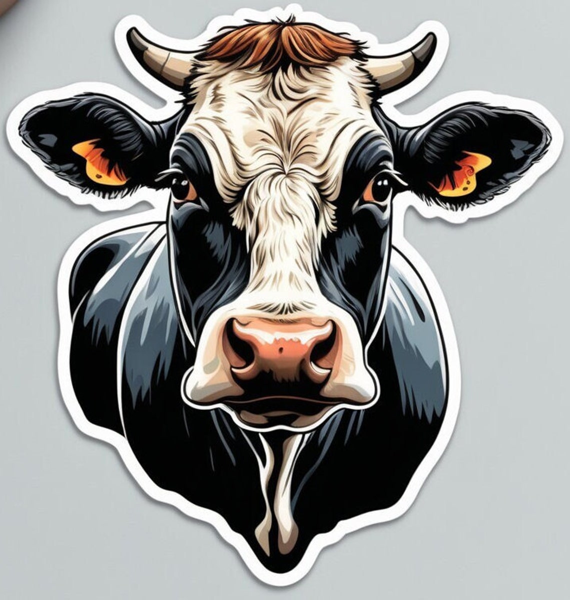 Cow Cow Sticker Barnyard Sticker Waterproof Cow Sticker - Etsy