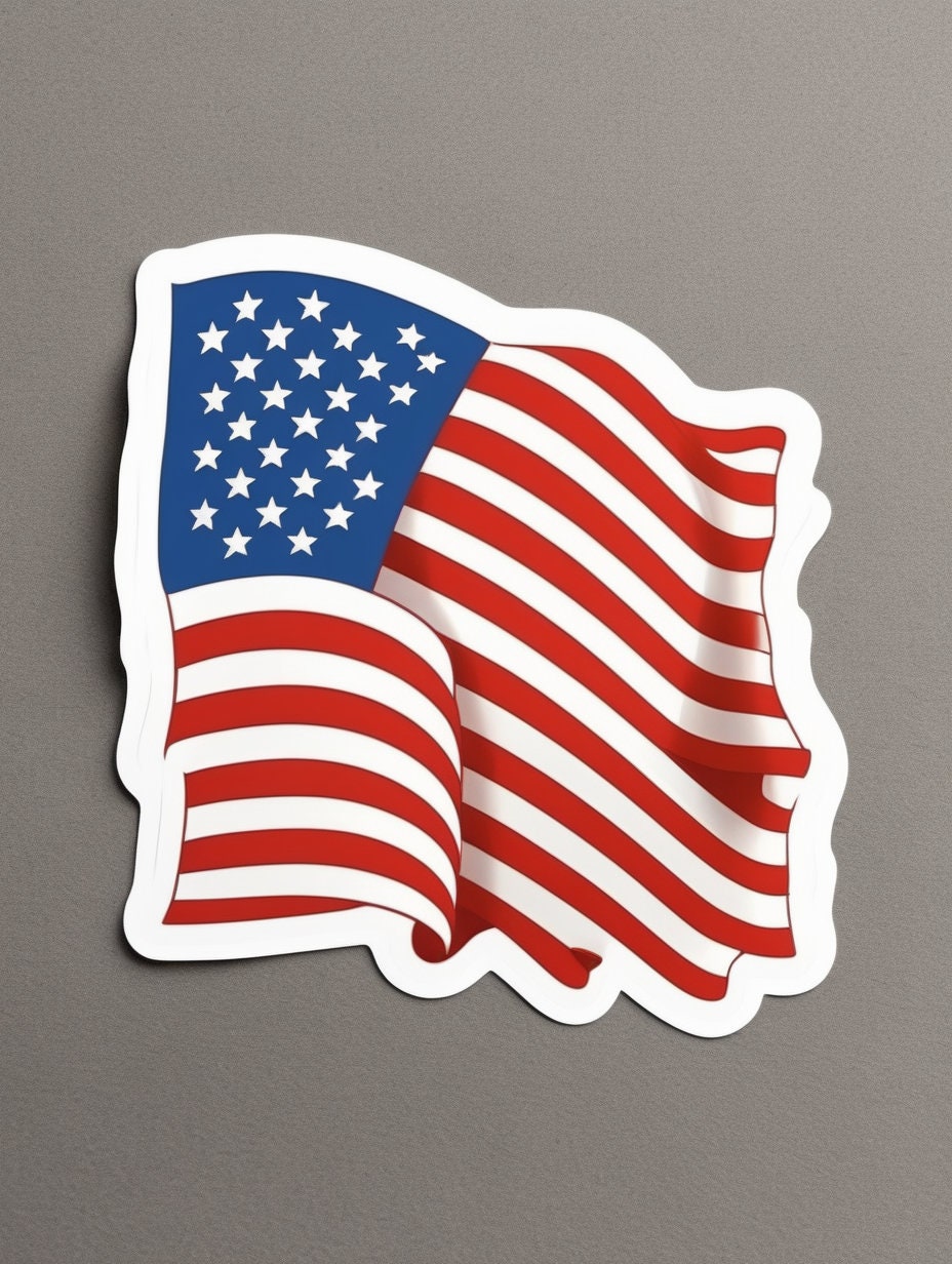American Flag, United States Flag Sticker, American Flag Sticker ...