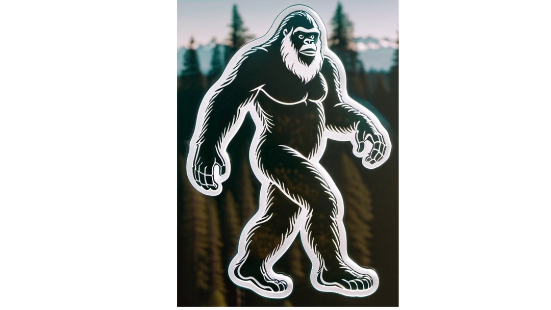 Transparent Bigfoot Window Sticker Decal. UV Resistant, Waterproof ...