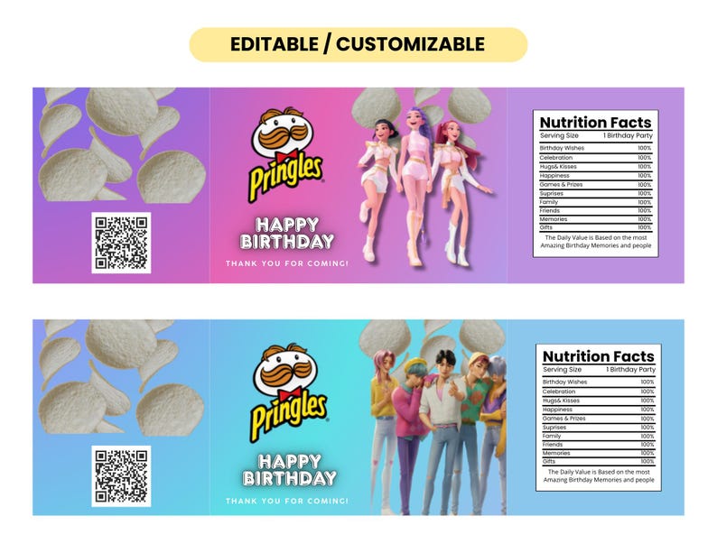 Kpop Pringles Wrap Printable Featuring Rumi From Saja Boys Demon ...