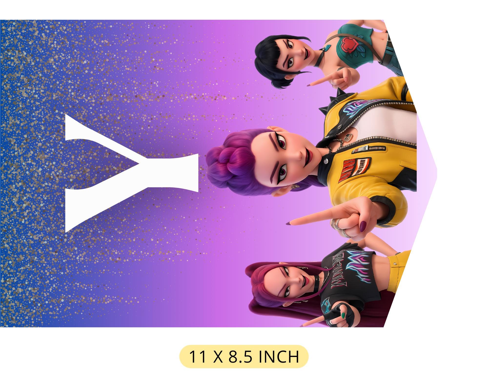 K-pop Demon Hunter Bunting Banner, Editable and Printable Canva Party ...