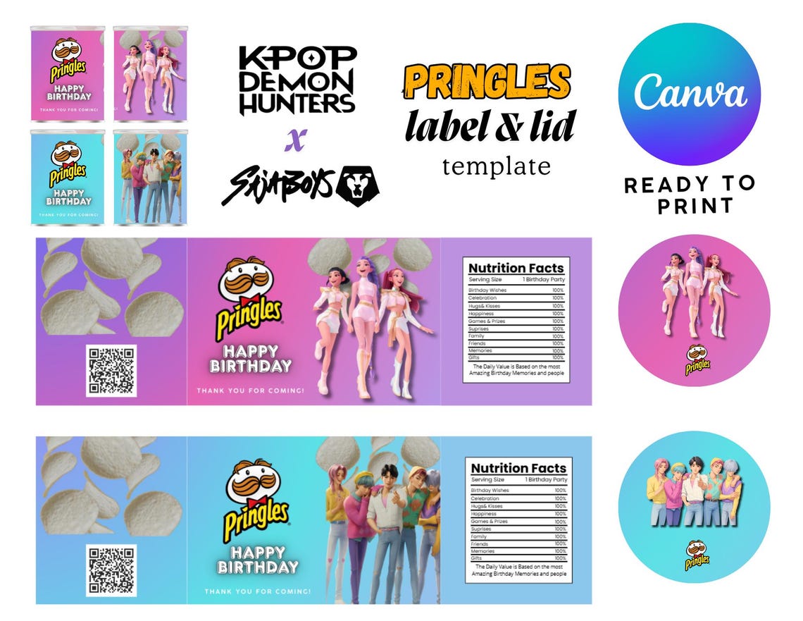 Kpop Pringles Wrap Printable Featuring Rumi From Saja Boys Demon ...