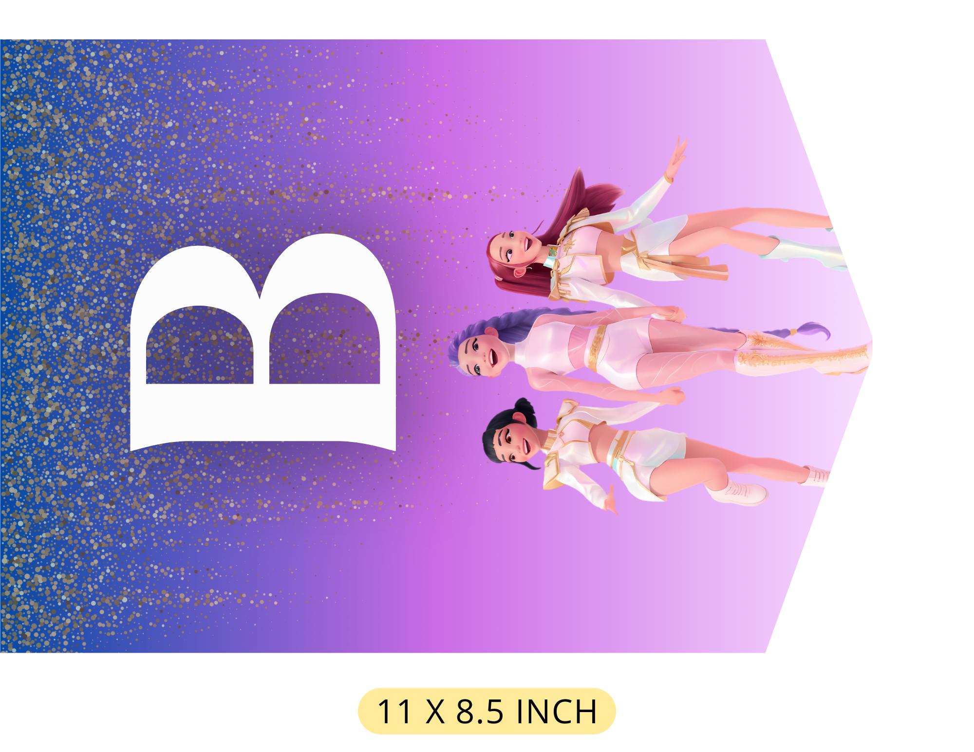 K-pop Demon Hunter Bunting Banner, Editable and Printable Canva Party ...