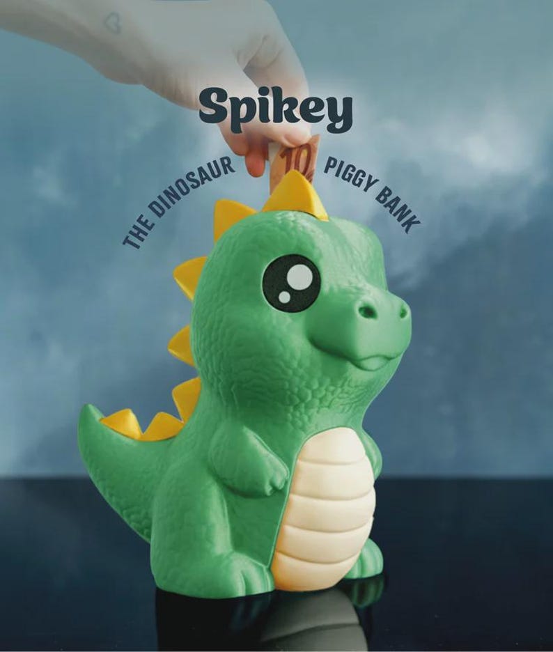 Dino Piggy Bank | Dinosaur Coin Bank | Kids Adult Money Box 3D Printed ...