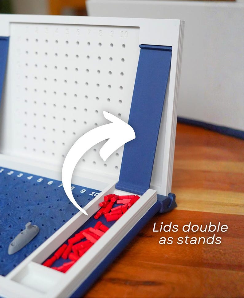 Playbook’d – Sea Battle | 3D Printed Travel Board Game Book | Compact ...