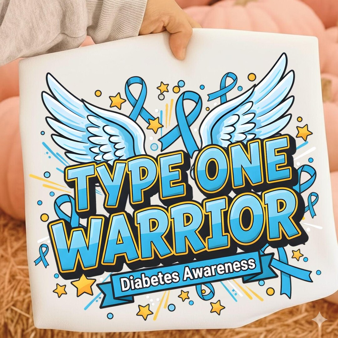 Type 1 Warriors PNG | Diabetes Awareness Blue Ribbon (digital Download ...