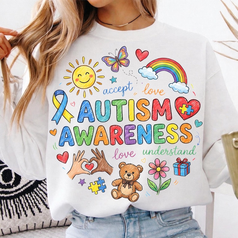 Autism Awareness Rainbow PNG | Autism Acceptance Design ...