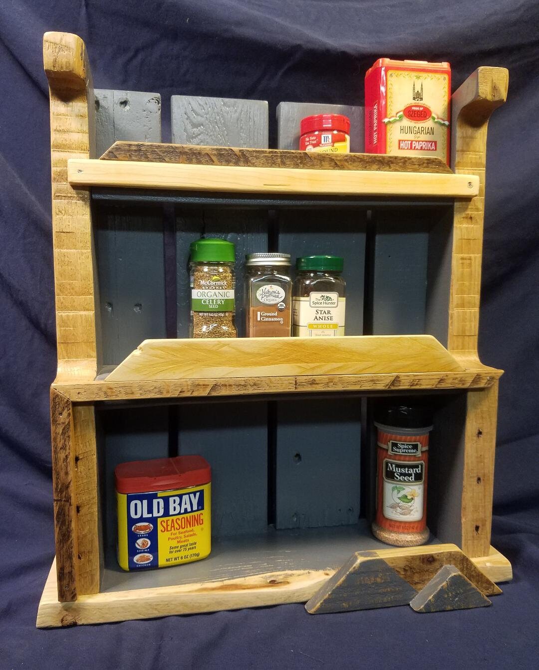 Free-standing Wooden Spice Rack - Etsy