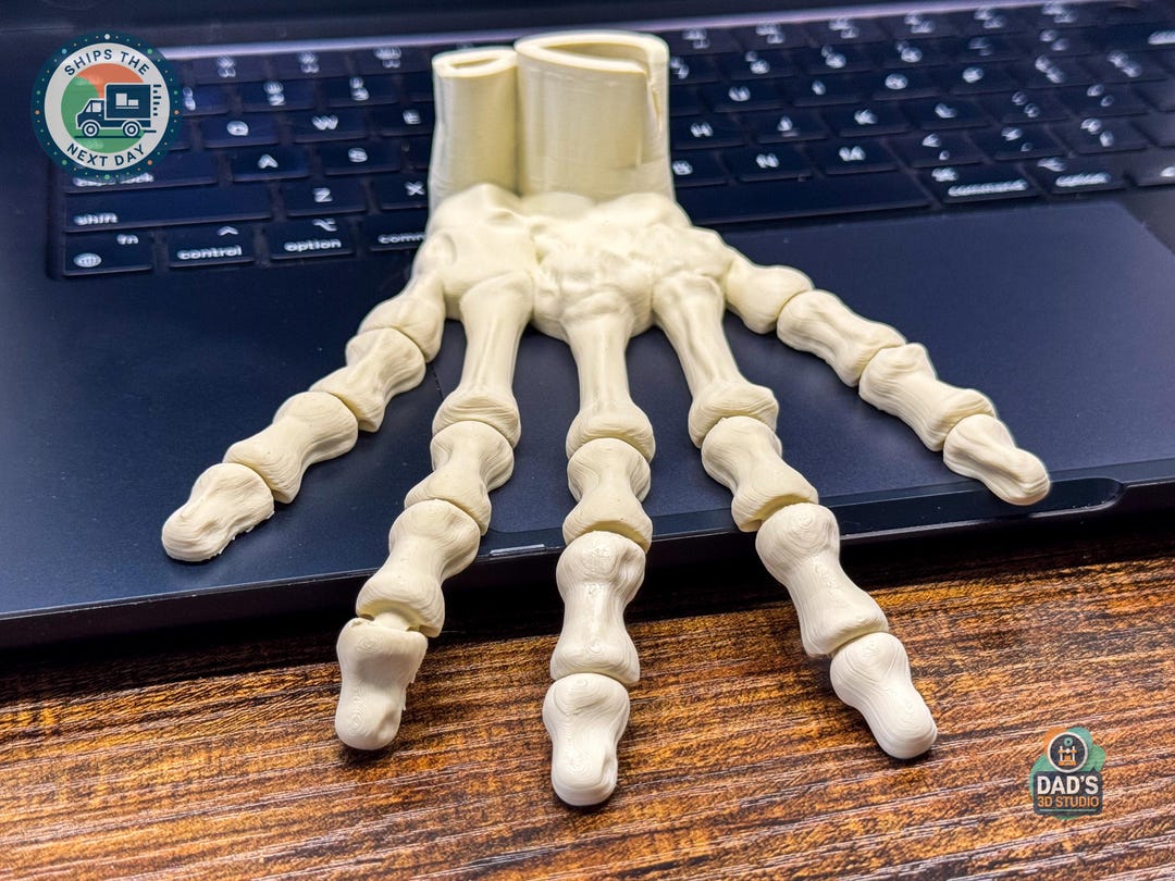 Bone White Skeleton Hand Decoration | 3D Printed Halloween Display ...