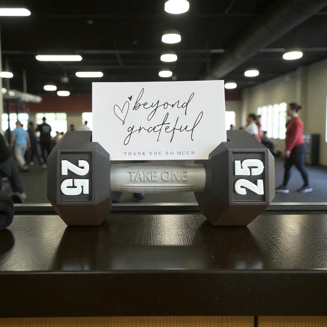 Dumbbell Business Card Holder, Fitness Trainer Desk Accessory, Physical ...