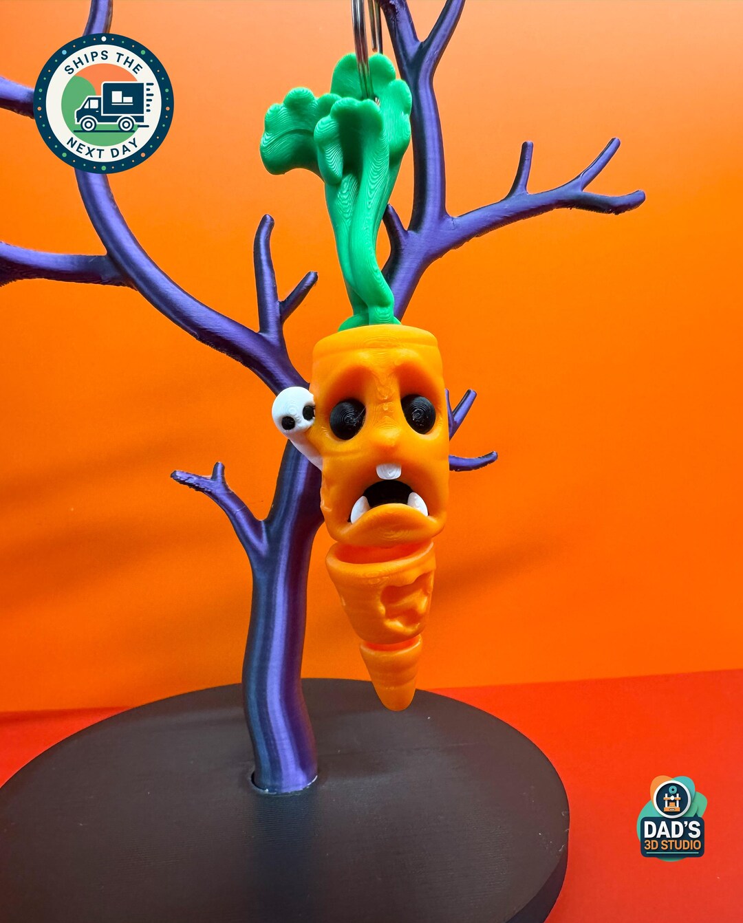 Zombie Carrot, Undead Vegetable Keychain - Etsy
