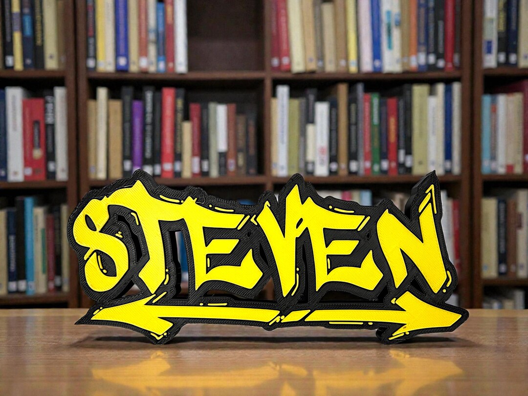 Custom Graffiti 3D Printed Nameplate — Personalized Urban Street Art ...