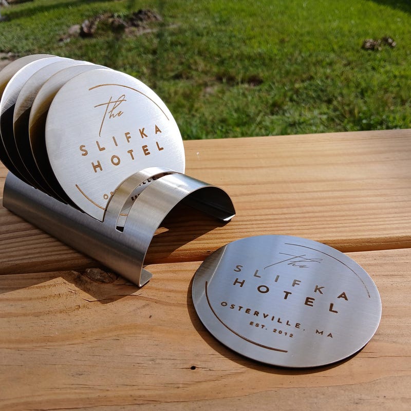 Steel Coaster Set - Etsy