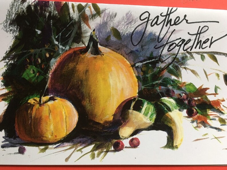 5 Fall Cards Watercolor Prints - Etsy