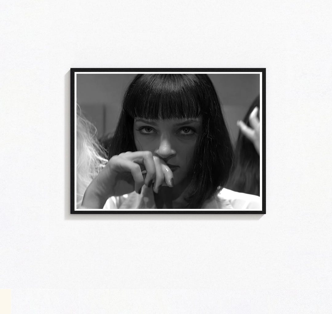 Pulp Fiction Mia Wallace Poster, Funny Bathroom Art (digital Download ...