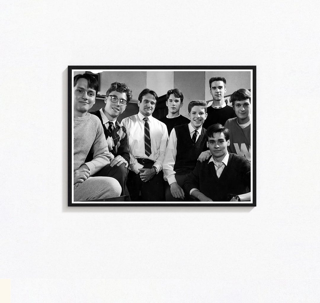 Dead Poets Society Poster, Iconic Black and White Movie Art (digital ...