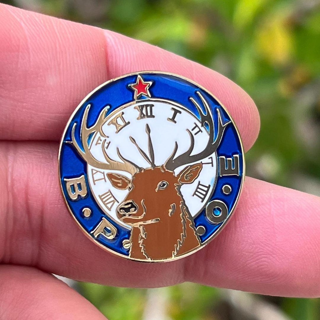 Elks BPOE Clock Logo Lapel Pin - Etsy
