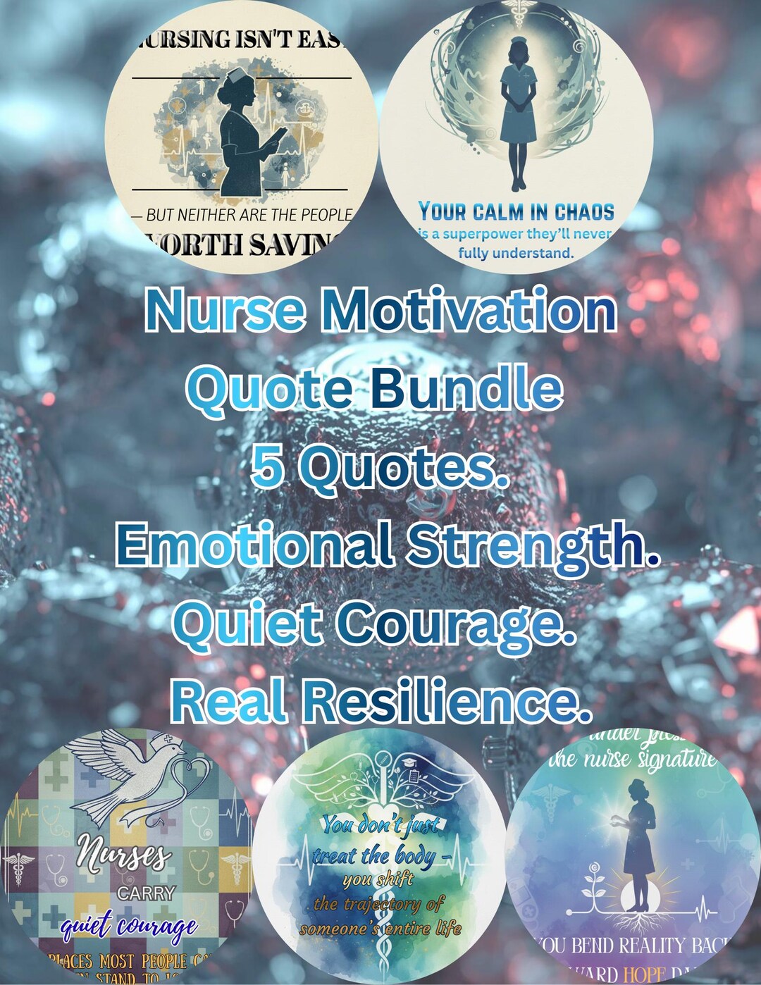 RN Quote Wall Art Printable Bundle of 5 | Motivational Home Office ...