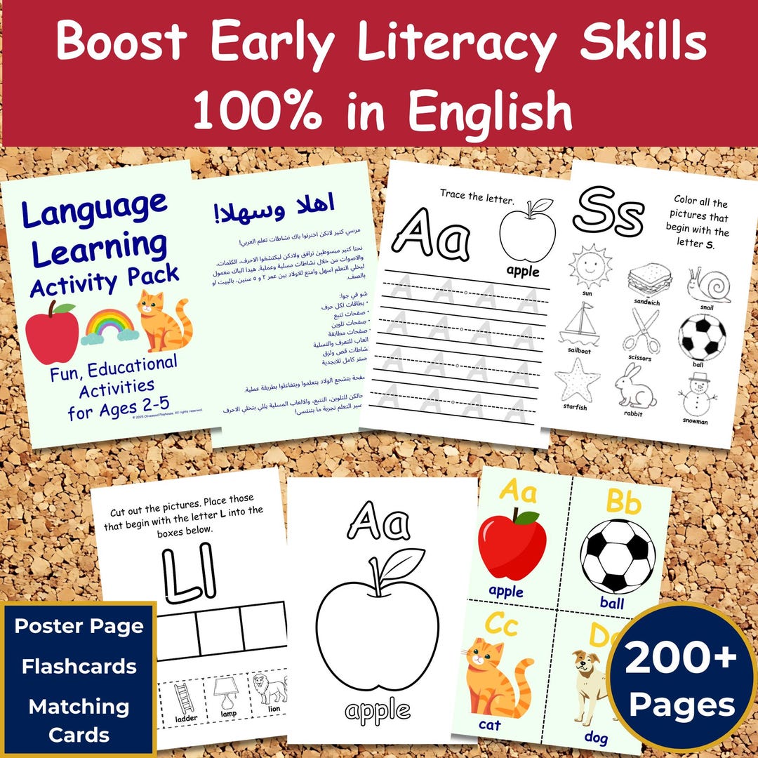 English Preschool Alphabet Activity Pack | Ages 2-5 | 200+ Pages ...