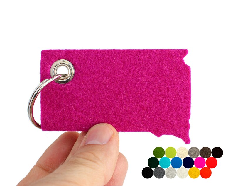 Wool Felt South Dakota Key Fob South Dakota Gifts South - Etsy