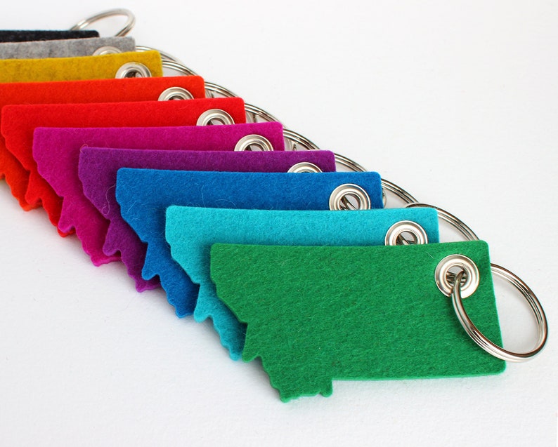 Wool Felt Montana Key Fob Montana Key Chain Montana Gifts | Etsy