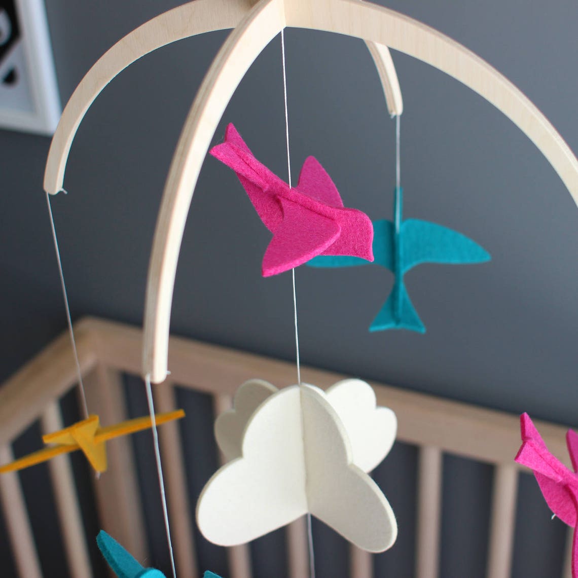 Baby Crib Mobile Modern Nursery Baby Mobile Unique Mobile | Etsy