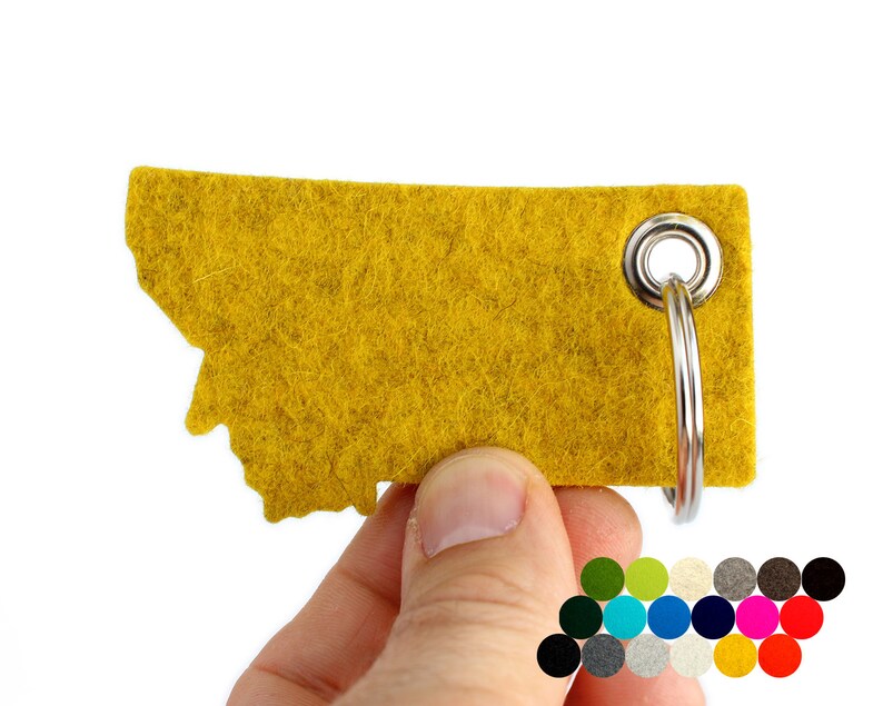 Wool Felt Montana Key Fob Montana Key Chain Montana Gifts | Etsy
