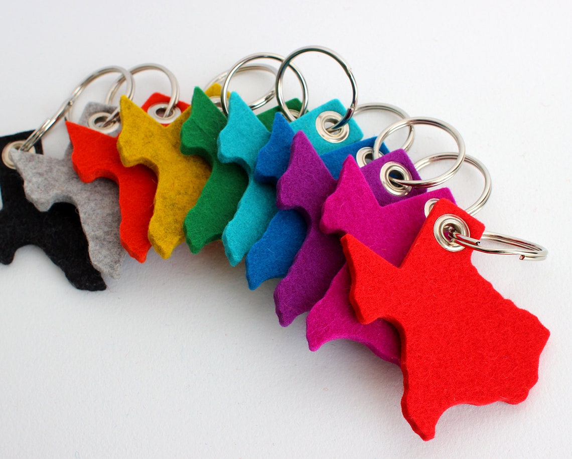 Wool Felt Texas Key Fob, Texas Gifts, Texas Key Chain, Graduation ...
