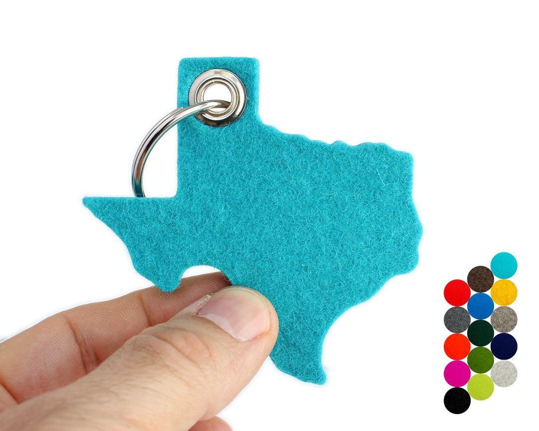 Wool Felt Texas Key Fob, Texas Gifts, Texas Key Chain, Graduation ...