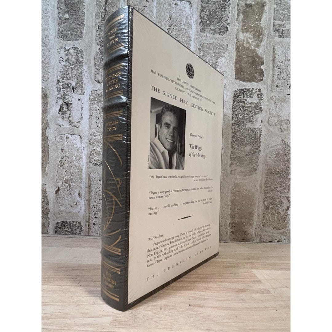 Wings of the Morning by Thomas Tryon Franklin Library Signed 1st EDT ...