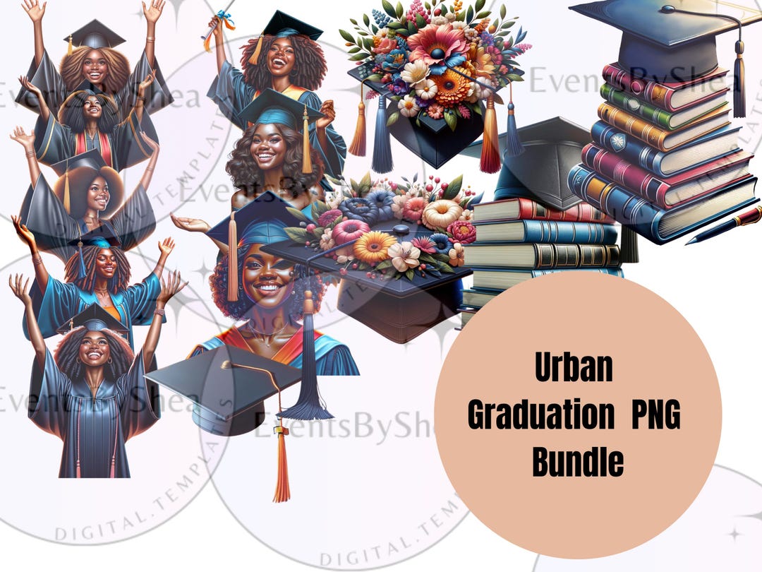 Graduation Urban PNG Digital Download - Etsy