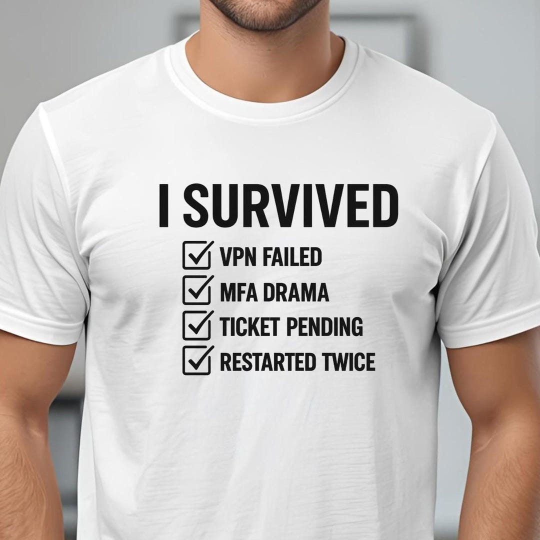 Federal Worker Humor Shirt, I Survived VPN Failed MFA Drama | Comfort ...