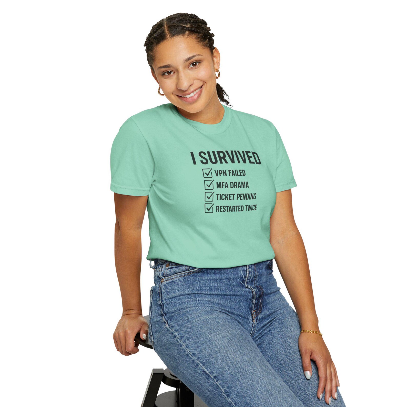 Federal Worker Humor Shirt, I Survived VPN Failed MFA Drama | Comfort ...