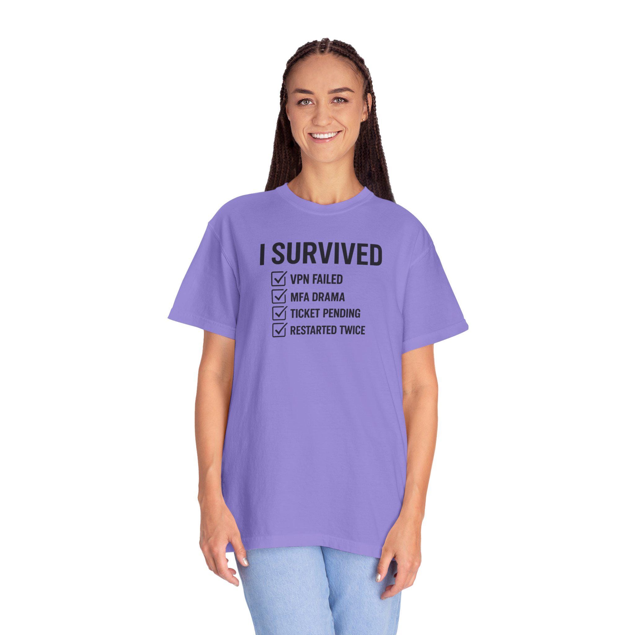 Federal Worker Humor Shirt, I Survived VPN Failed MFA Drama | Comfort ...