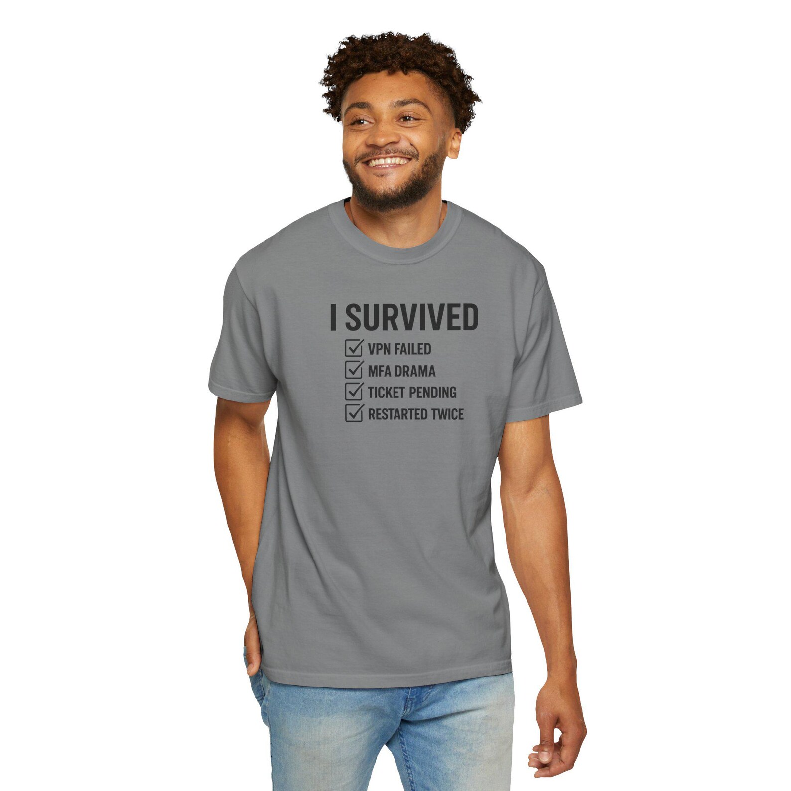 Federal Worker Humor Shirt, I Survived VPN Failed MFA Drama | Comfort ...