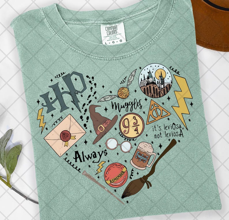 Buy Harry Potter PNG Bundle: Wizarding World Heart Collage (digital ...